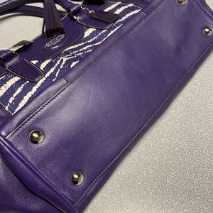 Coach | Bags | Coach Purple Legacy Print Medium Carryall Bag Nwt | Poshmark
